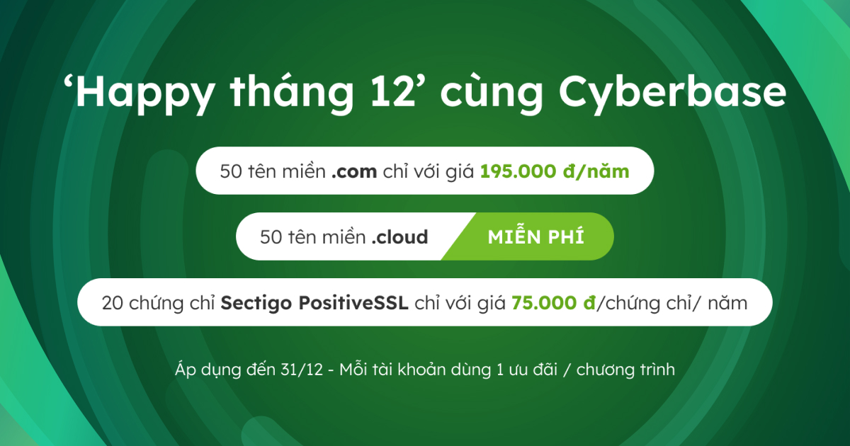 Chương trình khuyến mãi — Cyberbase